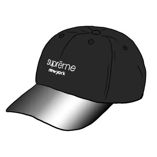 Supreme Acrylic Visor 6-panel Cap - Black