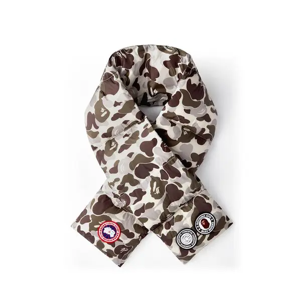 A BATHING APE X Canada Goose X Concepts Down Scarf - Abc Snow Camo