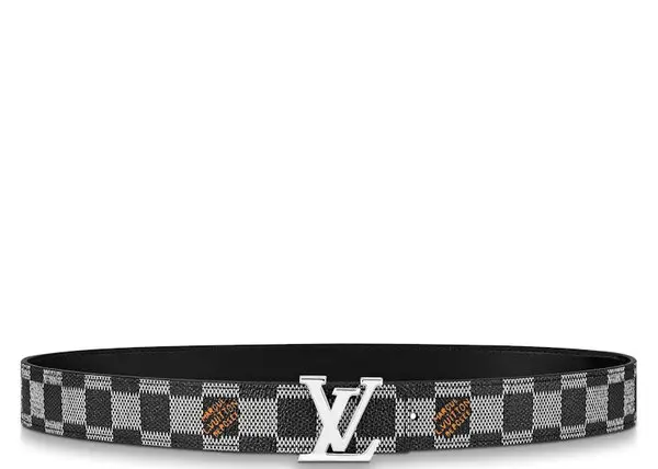 Gucci Leather Knight 1" Belt - Black/white