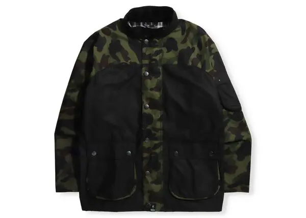 A BATHING APE X Barbour 1st Camo International Rain Jacket