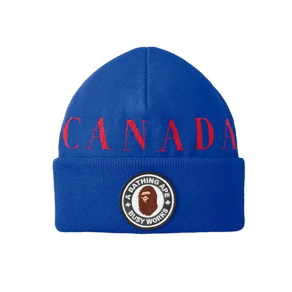 A BATHING APE X Canada Goose X Concepts Toque Beanie - Pacific Blue