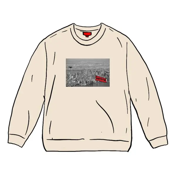 Supreme Aerial Crewneck Sweatshirt - Natural