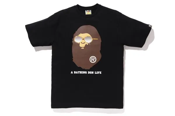 A BATHING APE X Big Sean Swarovski Ape Head Tee Shirt - Black