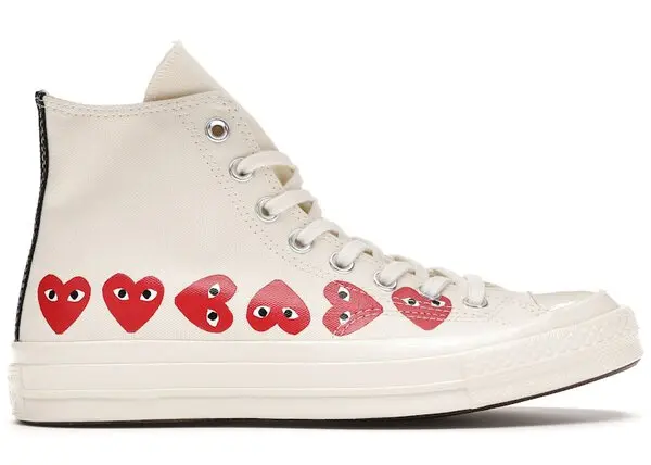 CONVERSE Chuck Taylor All-star '70 Hi Comme Des Garcons Play - White/red/egret