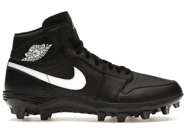 JORDAN 1 Mid Td Cleat - Black/white