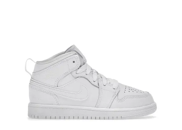 JORDAN 1 Mid Triple - White