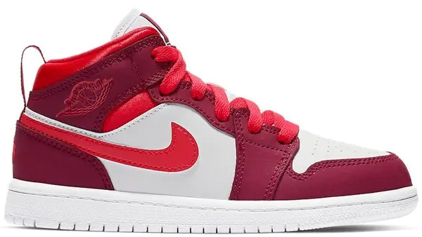 JORDAN 1 Mid Sneakers - True Berry/rush Pink/white