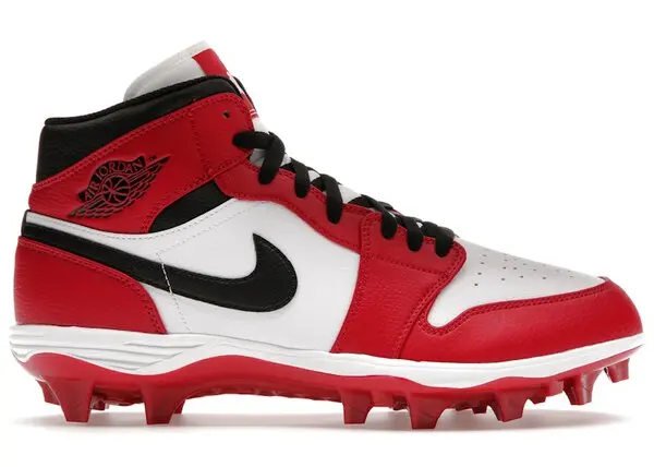 JORDAN 1 Mid Td Cleat Chicago - White/black/university Red