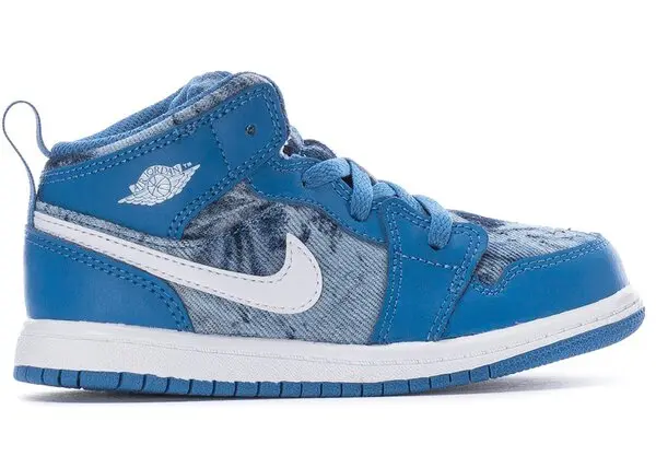 JORDAN 1 Mid Sneakers - Dutch Blue/white