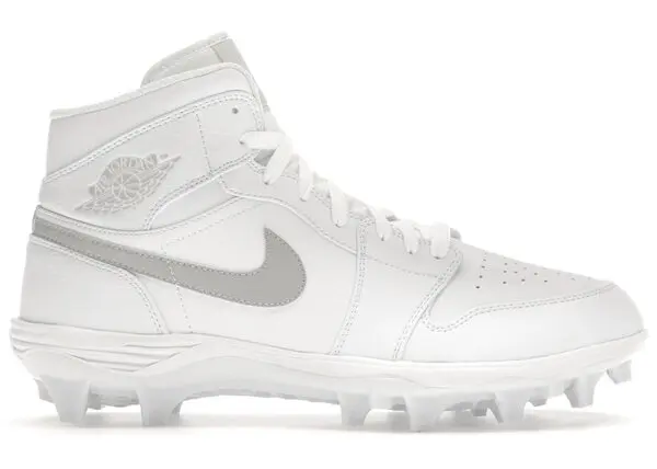 JORDAN 1 Mid Td Cleat - White/grey Fog
