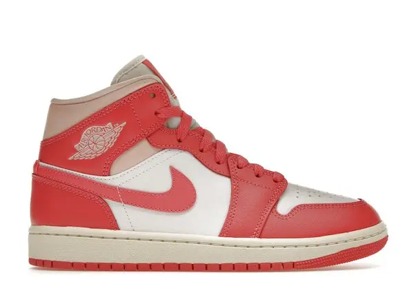 JORDAN 1 Mid Strawberries And Cream - White/sea Coral/atmosphere