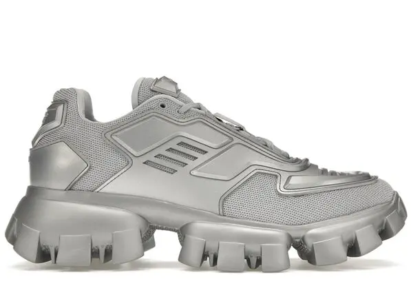 Prada Cloudbust Thunder Technical Fabric Sneakers - Silver