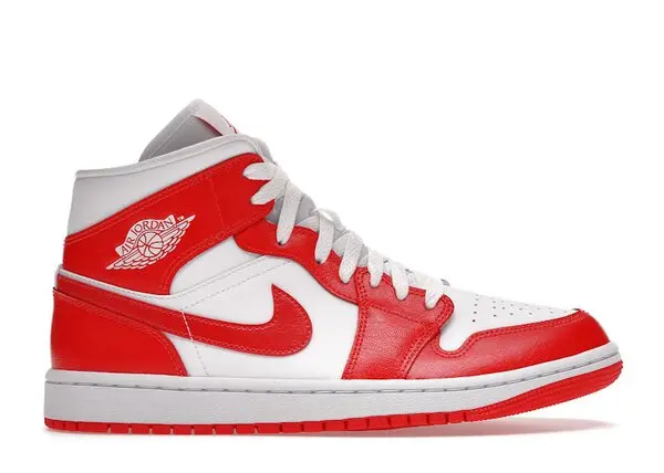 JORDAN 1 Mid Syracuse Sneakers - White/habanero Red