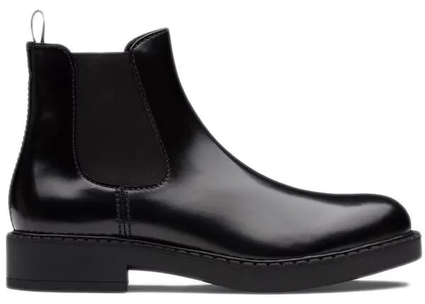 Prada Brushed Calf Leather Chelsea Boot