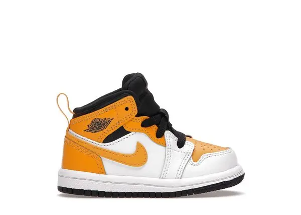 JORDAN 1 Mid Toddler Sneakers - White/university Gold/black