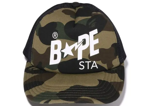 A BATHING APE 1st Camo Sta Mesh Cap - Green