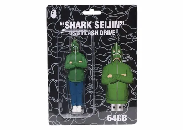 A BATHING APE Shark Seijin 64 Gb Usb Flash Drive - Green