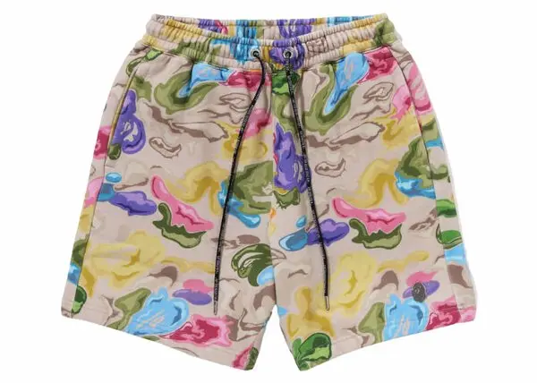 A BATHING APE Art Camo Sweat Shorts - Multicolor