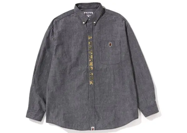 A BATHING APE Applique Bd Loose Fit Shirt - Black
