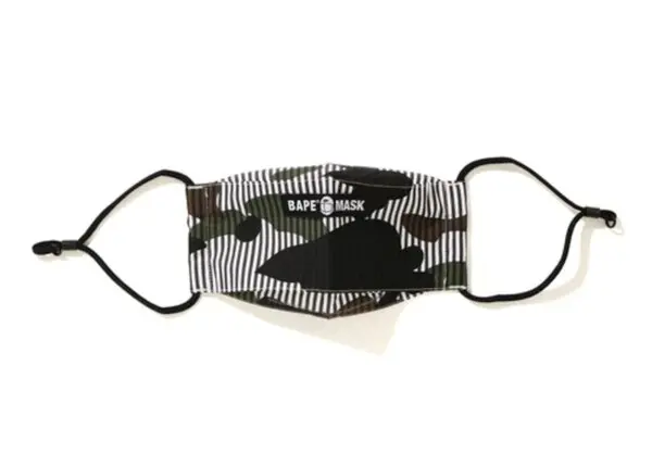 A BATHING APE 1st Camo Stripe Mask - Black
