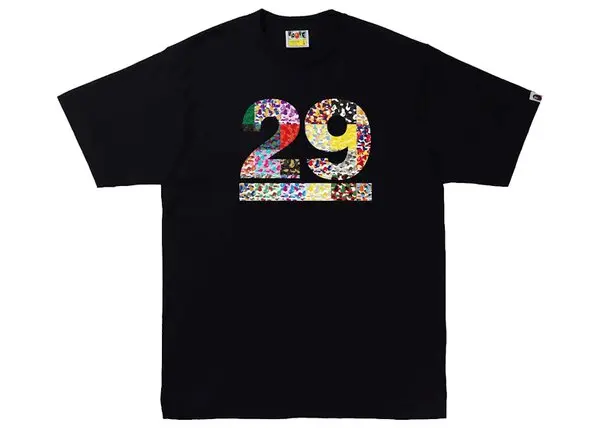 A BATHING APE 29th Anniversary Tee Shirt - Black