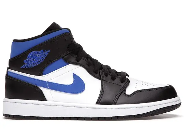 JORDAN 1 Mid Sneakers - White/racer Blue/black