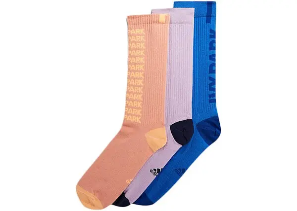Adidas Ivy Park Ribbed Marble Socks - Ambient Blush/purple Glow/glory Blue