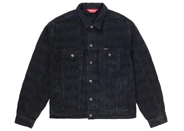 Supreme Frayed Logos Denim Trucker Jacket