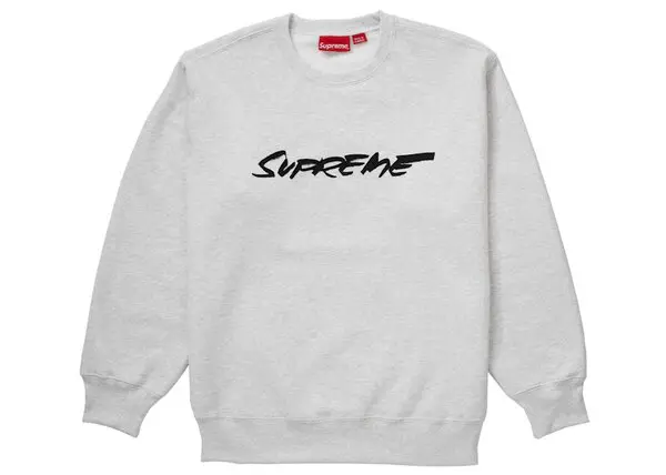 Supreme Futura Logo Crewneck Sweatshirt - Ash Grey