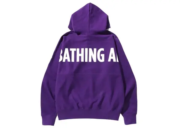 A BATHING APE Loose Fit Pullover Hoodie - Purple