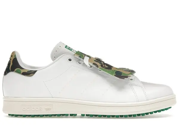 Adidas Stan Smith Golf Bape 30th Anniversary Sneakers - Cloud White/cloud White/green