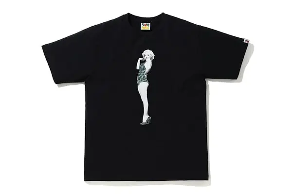 A BATHING APE X Marilyn Monroe Tee Shirt - Black
