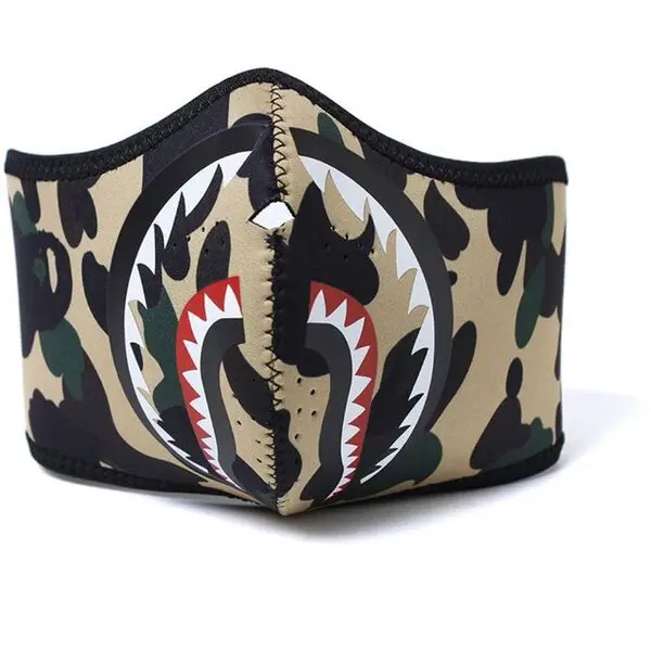 A BATHING APE 1st Camo Shark Neoprene Mask - Yellow