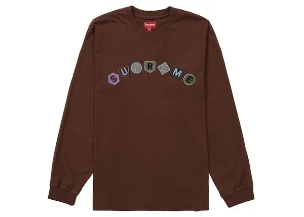 Supreme Geo Arc Long Sleeve Top - Brown