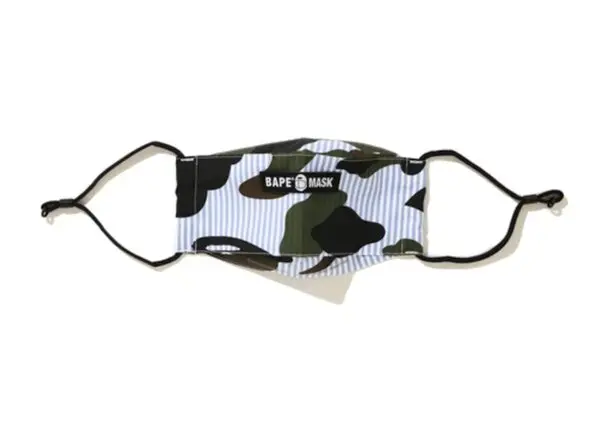 A BATHING APE 1st Camo Stripe Mask - Blue