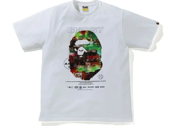 A BATHING APE Ghorst 2 Relaxed Fit Tee Shirt - White