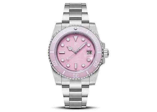 BAPE Type 1 Bapex Watch - Pink Silver
