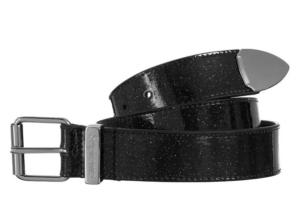 Supreme Glitter Vinyl Ranger Belt - Black