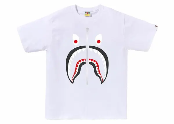 A BATHING APE Mad Shark Tee Shirt - White