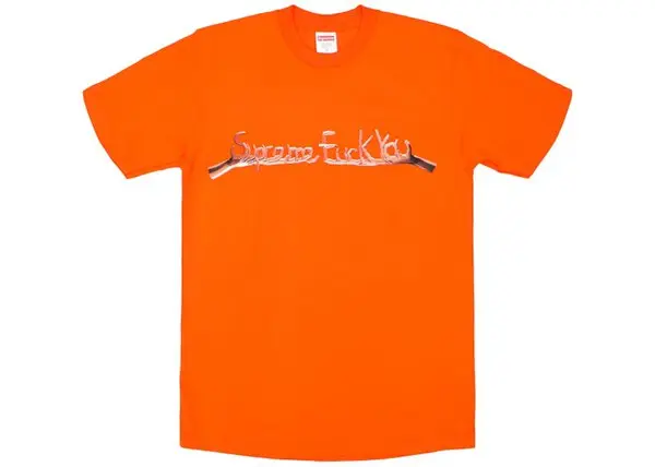 Supreme Fuck You Tee Shirt - Orange