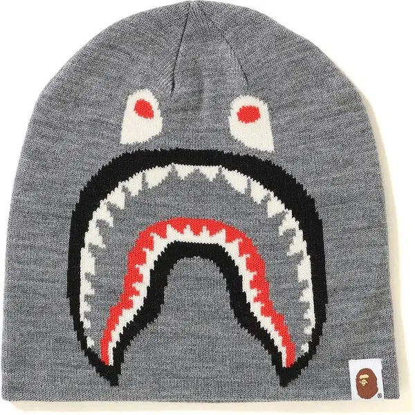 BAPE 2nd Shark Knit Cap - Grey