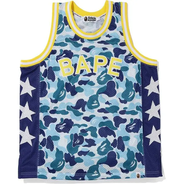 A BATHING APE Abc Basketball Tank Top - Blue