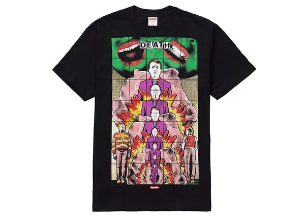 Supreme Gilbert & George Death Tee Shirt - Black