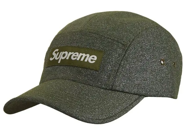 Supreme Glitter Cordura Camp Cap - Olive