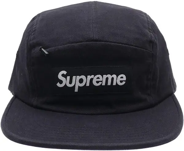 Supreme Front Panel Zip Cap - Black