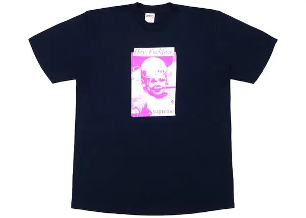 Supreme Fuck Face Tee Shirt - Navy Blue