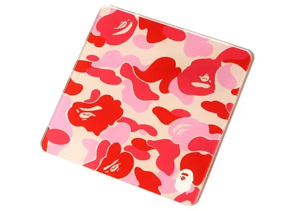 A BATHING APE Abc Camo Acrylic Plate - Pink