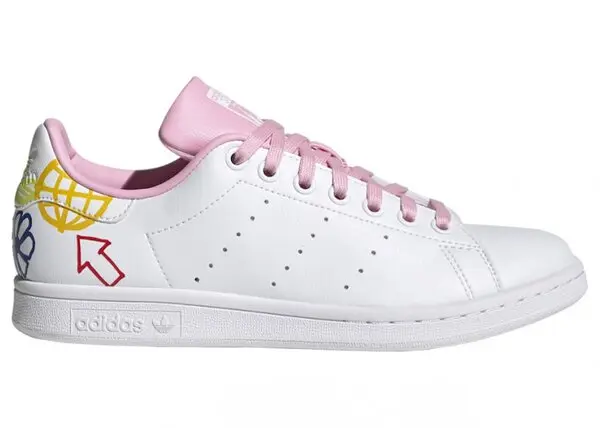 Adidas Stan Smith Doodle Sneakers - Cloud White/true Pink/cloud White