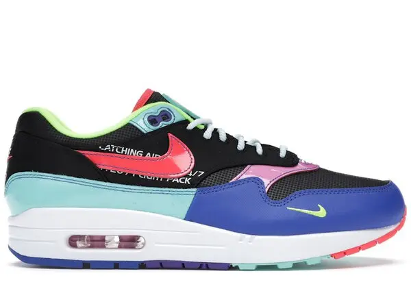 Nike Air Max 1 Sneakers - Black/hyper Grape/hyper Royal
