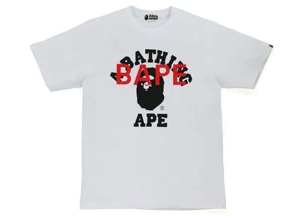 A BATHING APE Print Tee Shirt - White